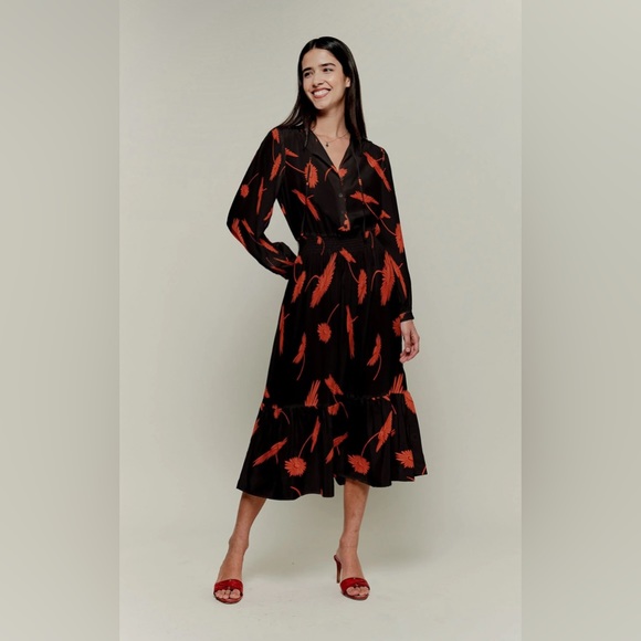 Tucker | Dresses | Tucker Nyc Juliette Dress Coral And Cassis | Poshmark